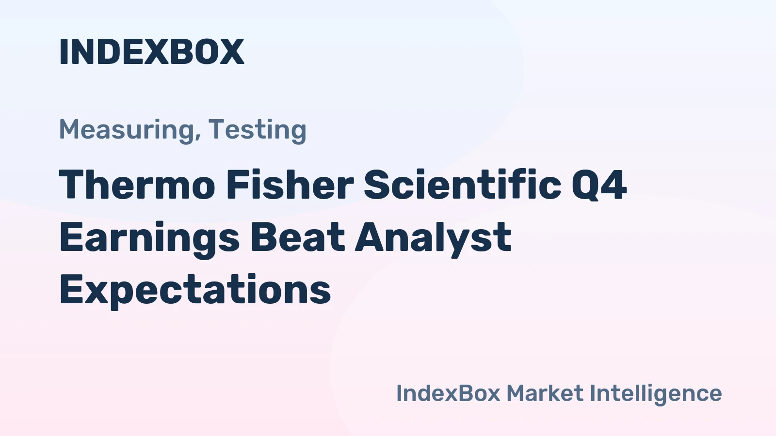 Thermo Fisher Scientific Q4 Earnings Beat Analyst Expectations