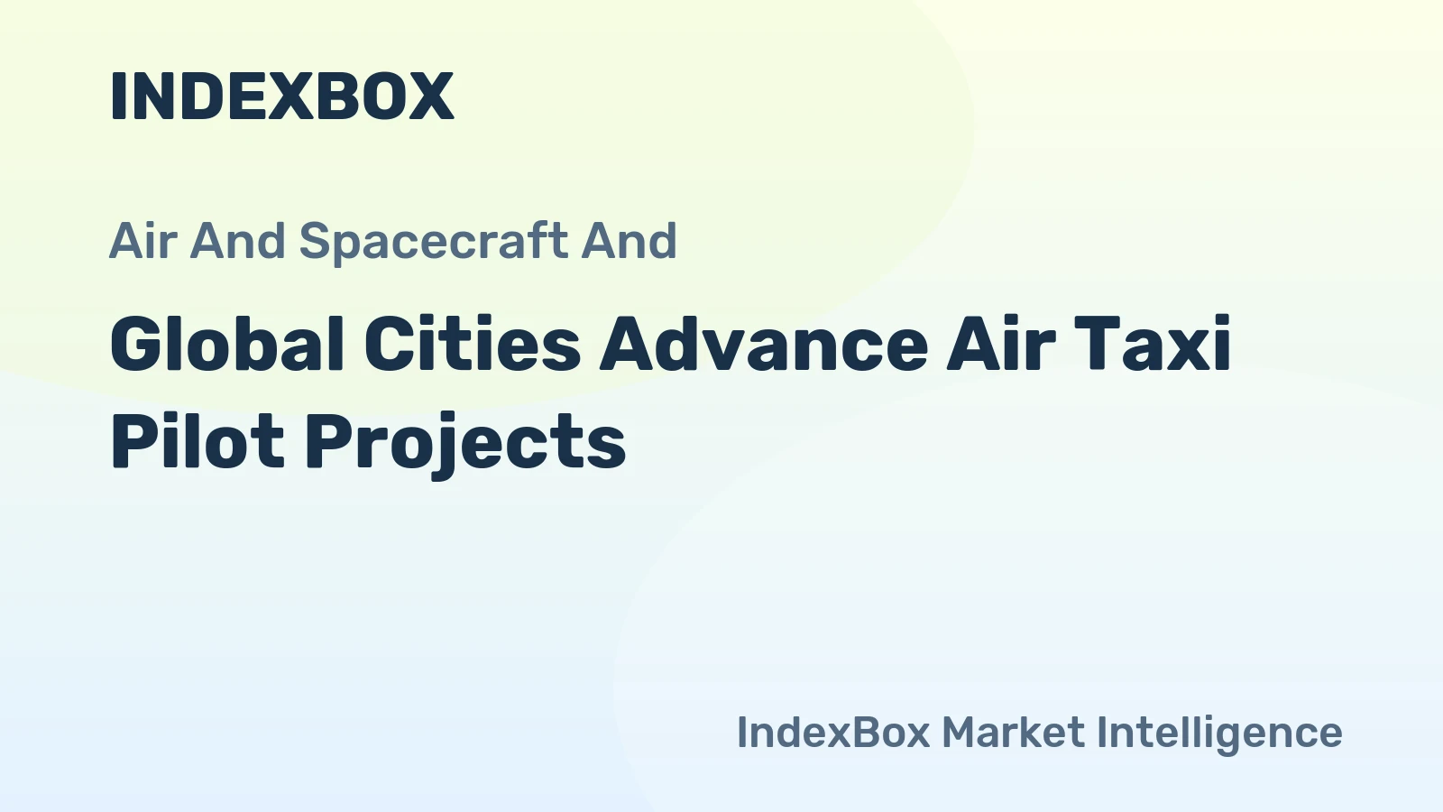 Global Cities Advance Air Taxi Pilot Projects