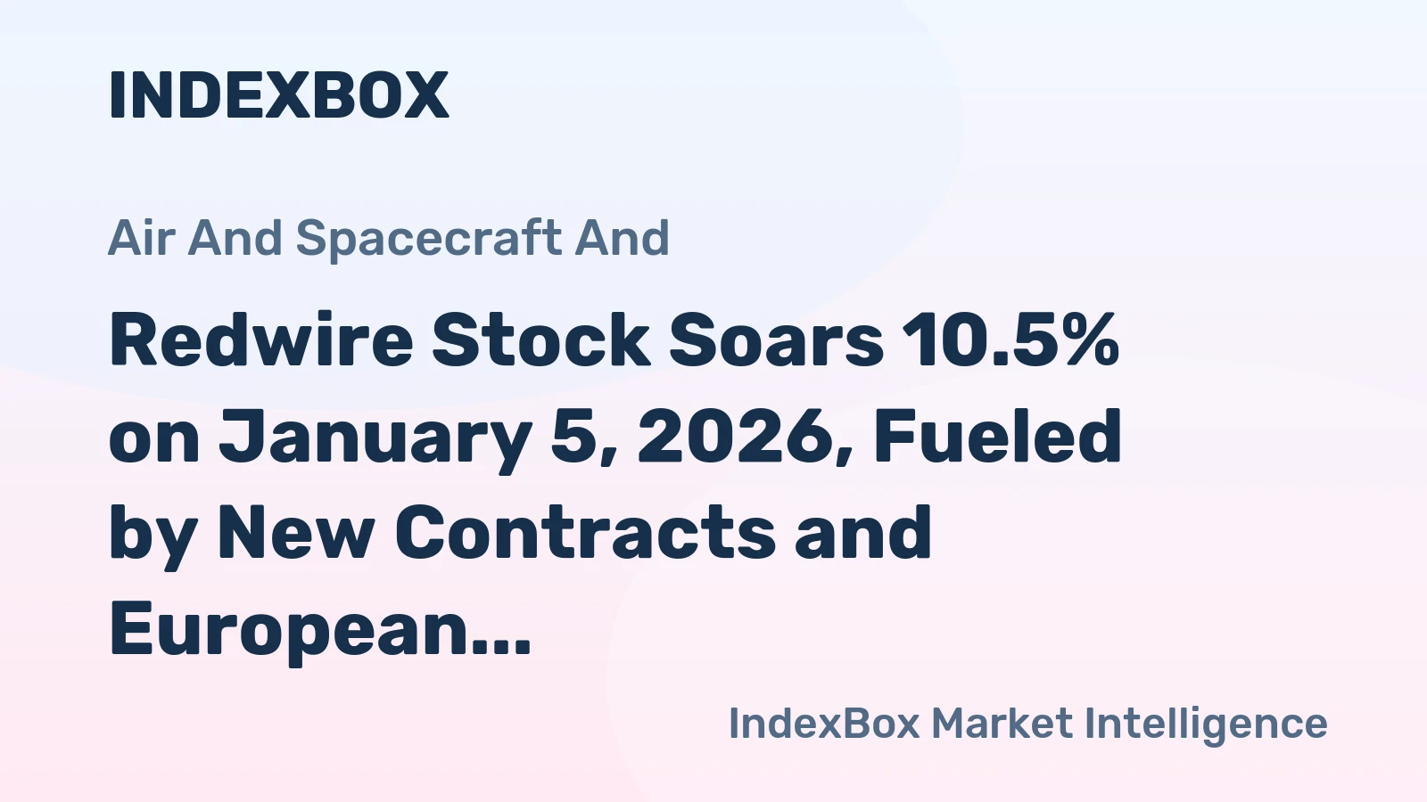 Redwire Stock Soars 10.5% on January 5, 2026, Fueled by New Contracts and European Expansion
