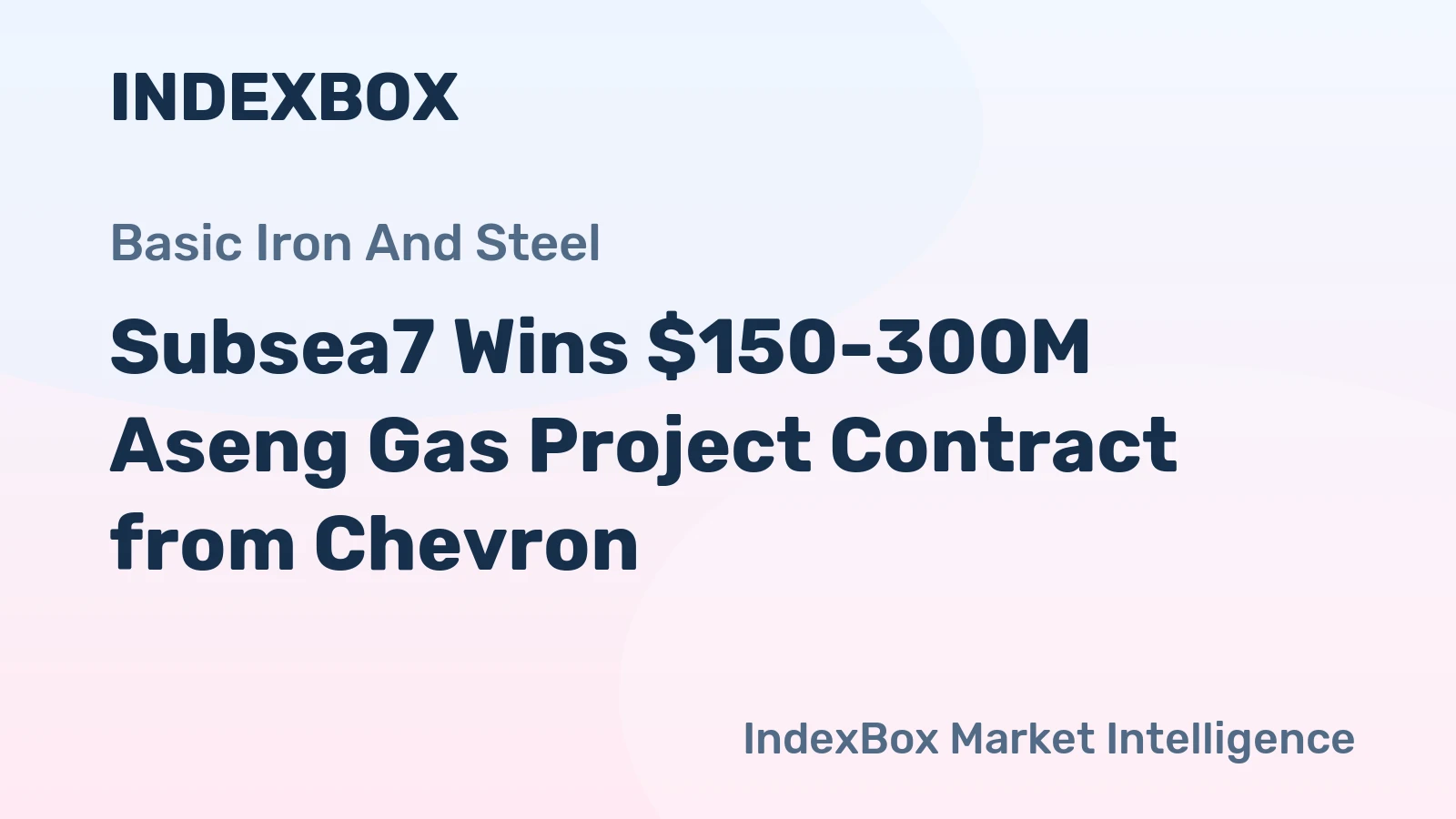 Subsea7 Wins $150-300M Aseng Gas Project Contract from Chevron