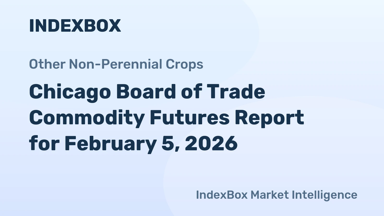 Chicago Board of Trade Commodity Futures Report for February 5, 2026