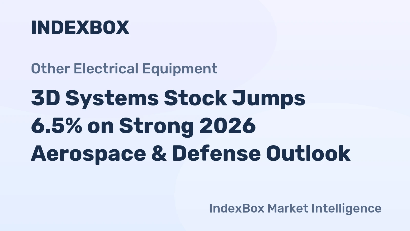 3D Systems Stock Jumps 6.5% on Strong 2026 Aerospace & Defense Outlook