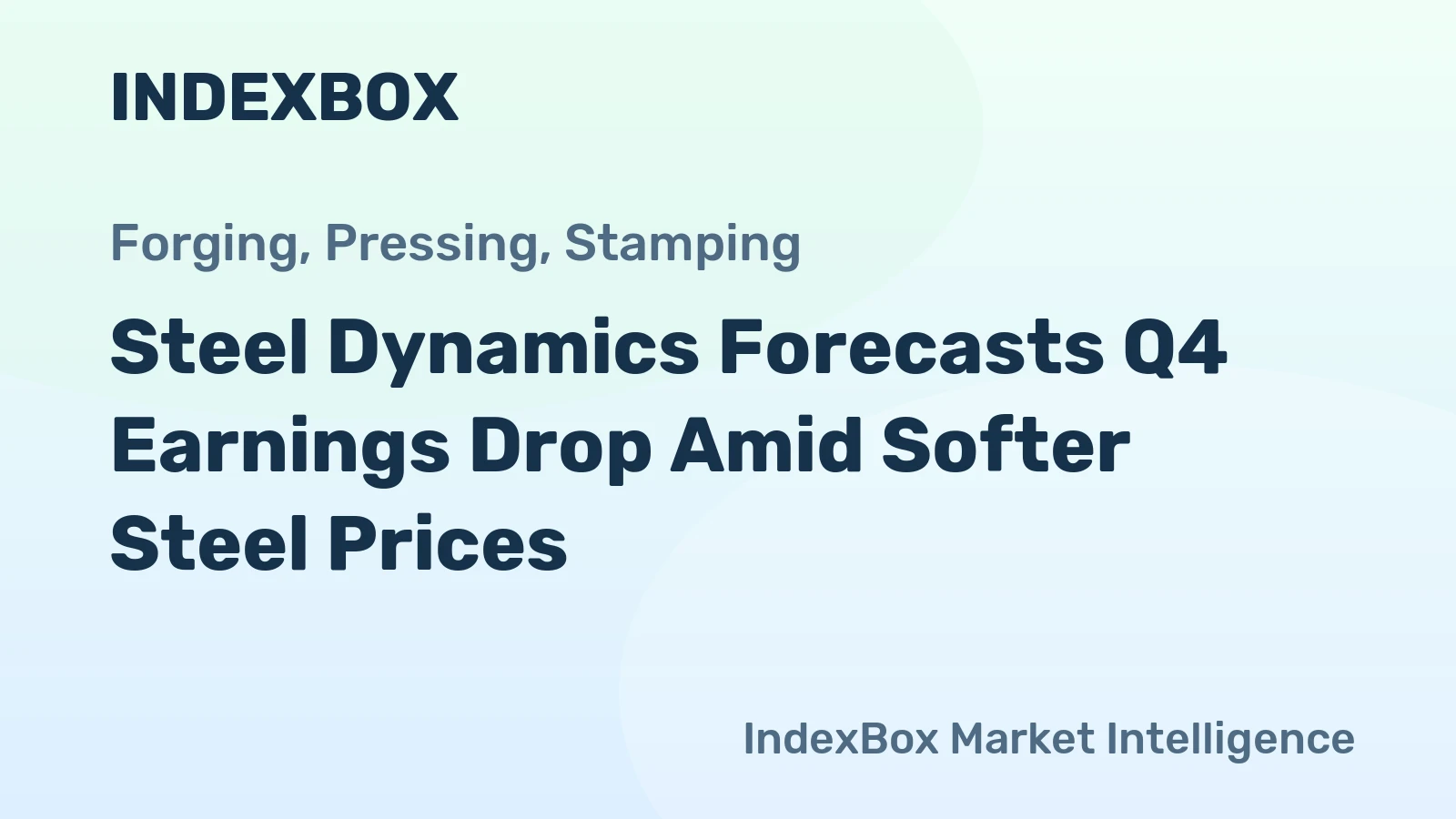 Steel Dynamics Forecasts Q4 Earnings Drop Amid Softer Steel Prices