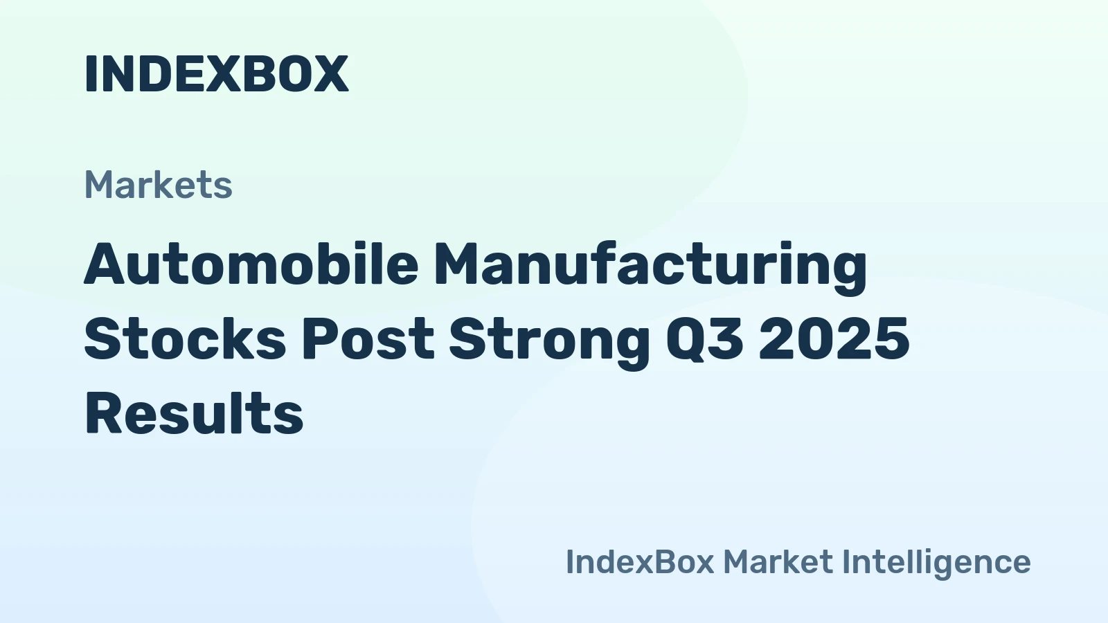 Automobile Manufacturing Stocks Post Strong Q3 2025 Results
