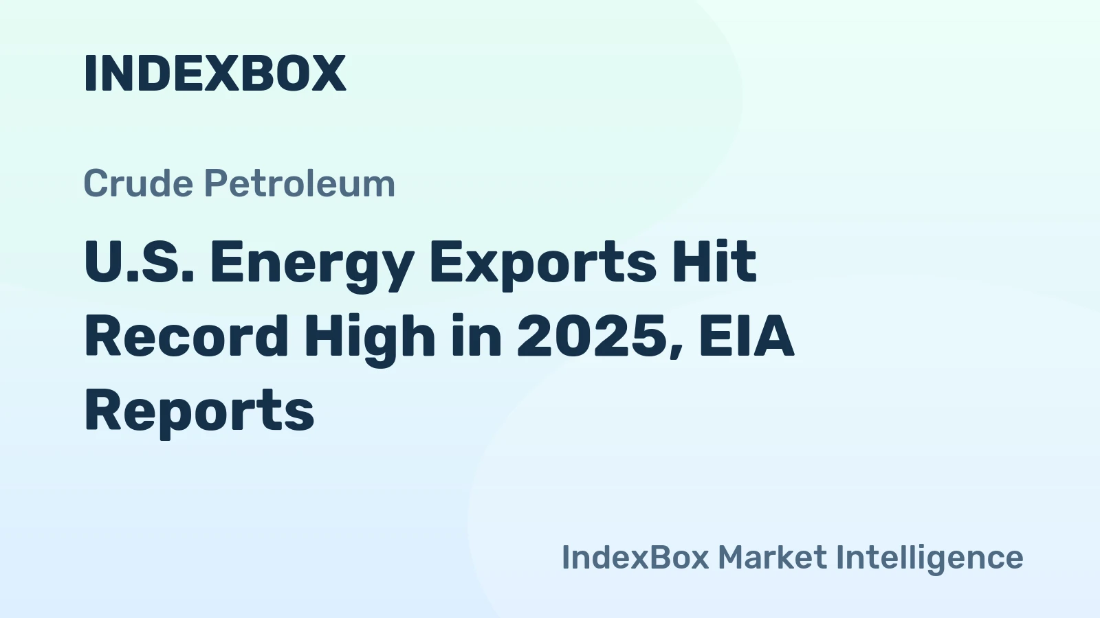 U.S. Energy Exports Hit Record High in 2025, EIA Reports