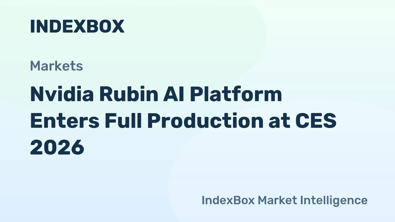 Nvidia Rubin AI Platform Enters Full Production at CES 2026