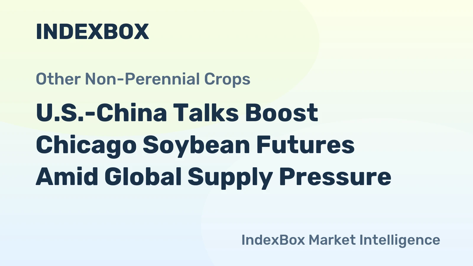 U.S.-China Talks Boost Chicago Soybean Futures Amid Global Supply Pressure