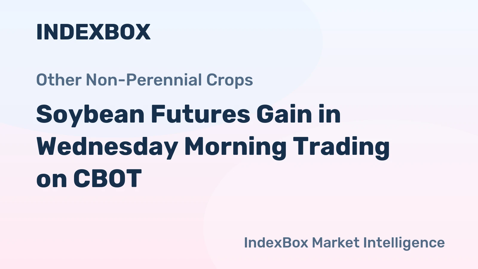 Soybean Futures Gain in Wednesday Morning Trading on CBOT