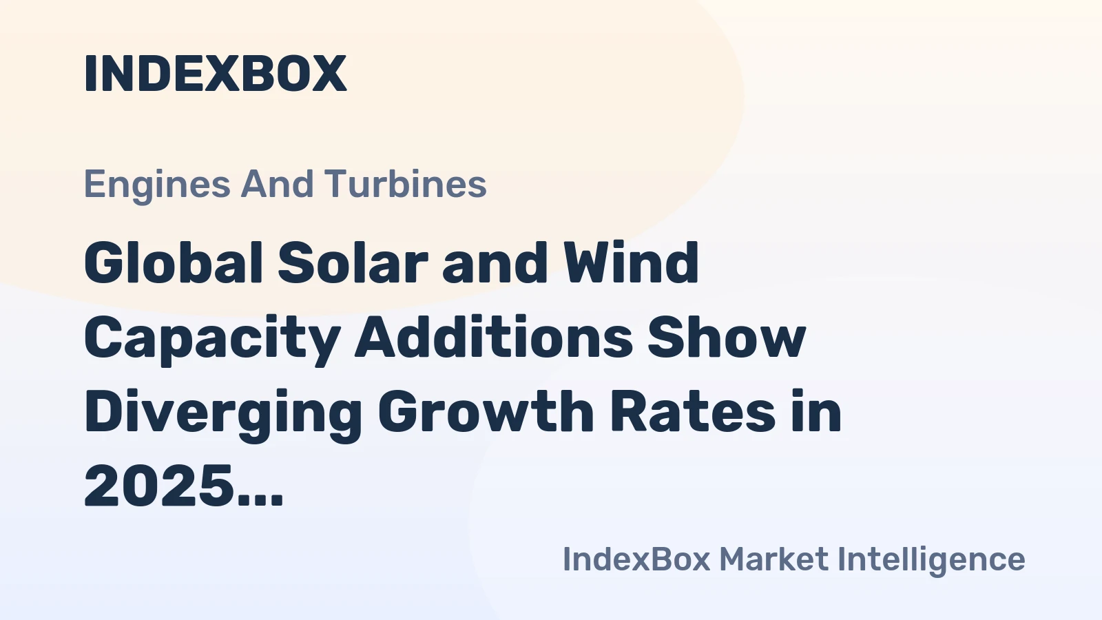 Global Solar and Wind Capacity Additions Show Diverging Growth Rates in 2025