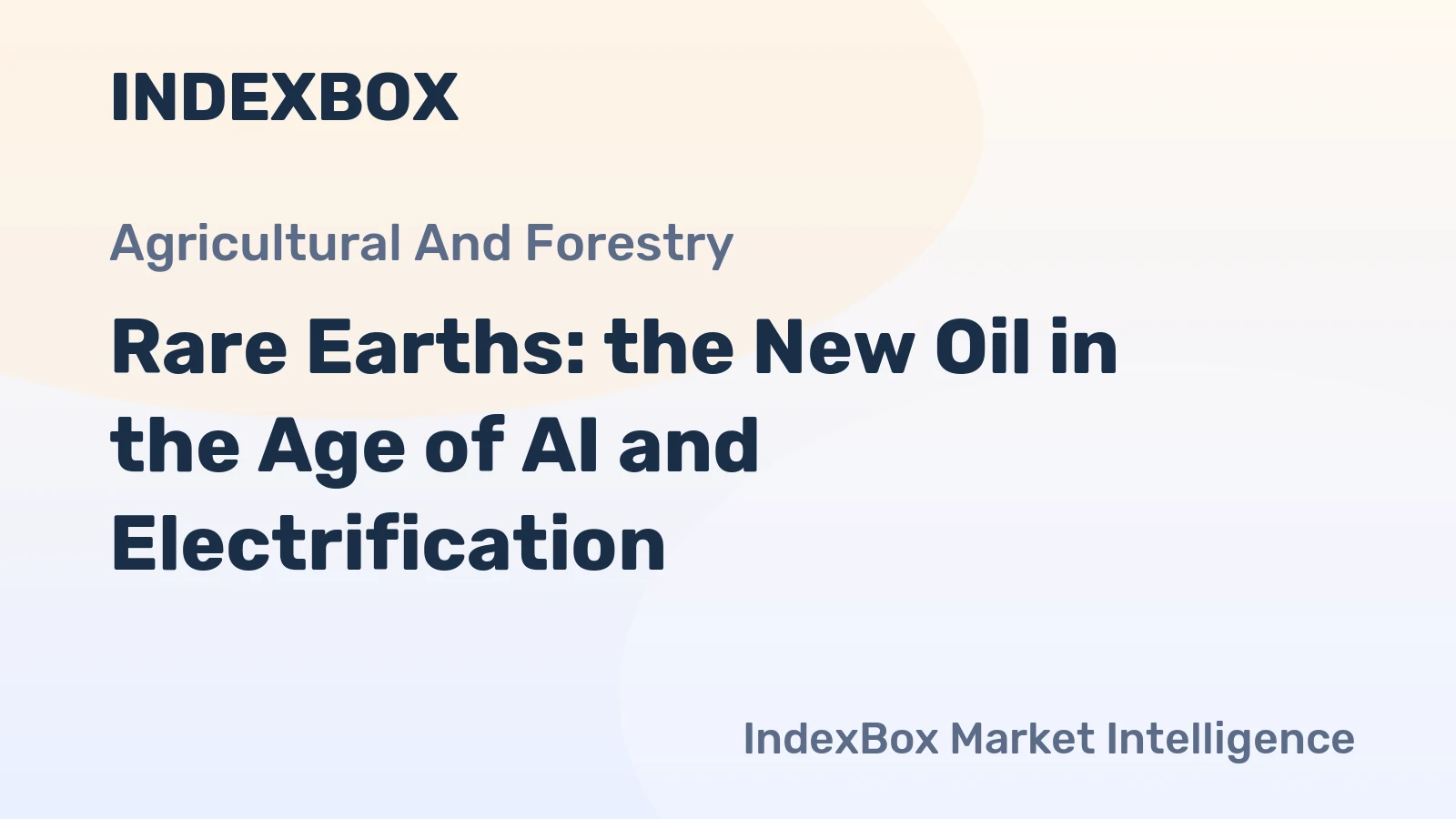 Rare Earths: the New Oil in the Age of AI and Electrification
