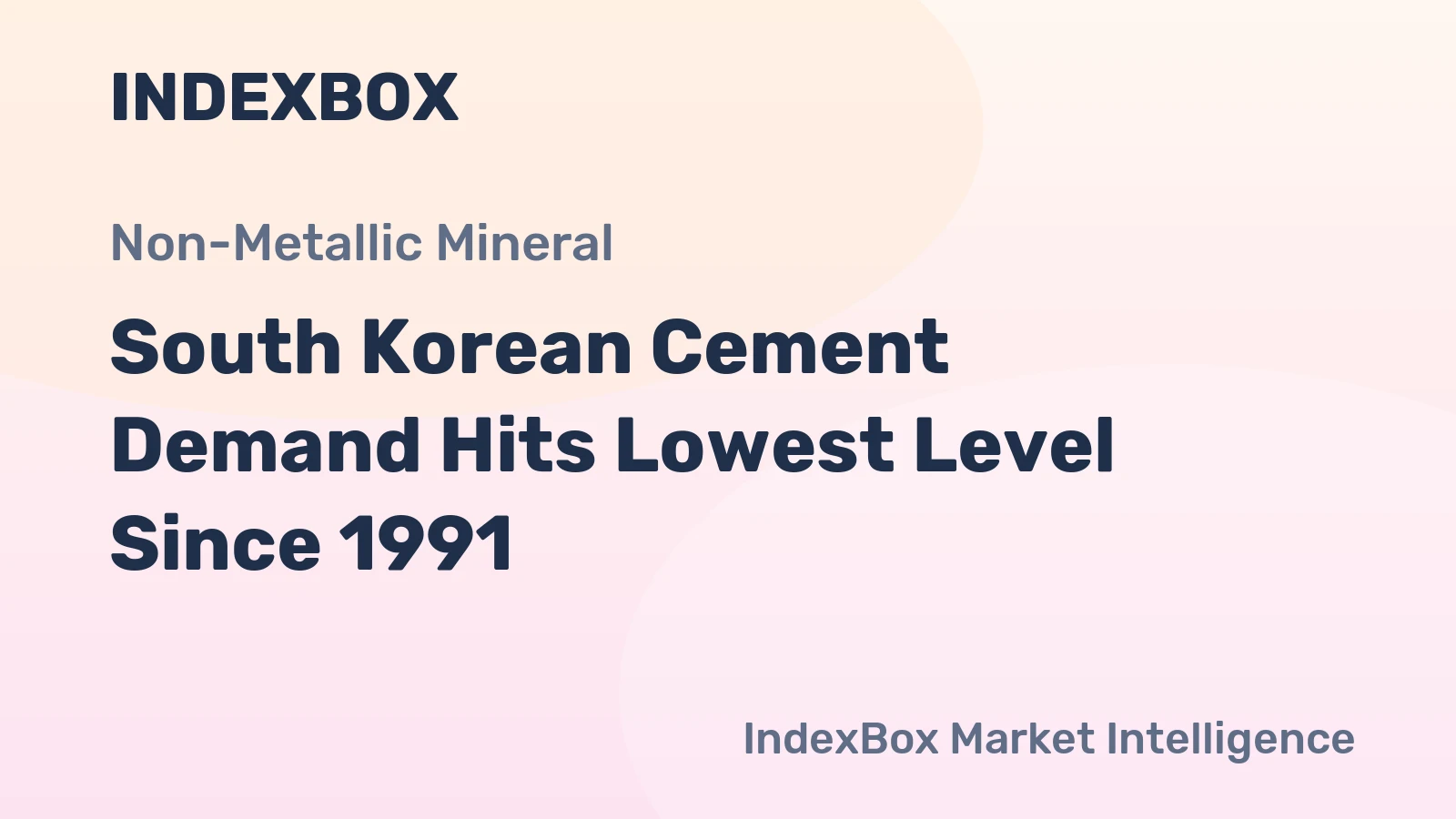South Korean Cement Demand Hits Lowest Level Since 1991
