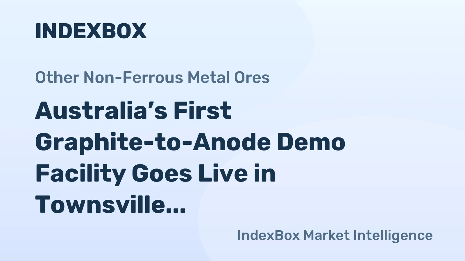 Australia’s First Graphite-to-Anode Demo Facility Goes Live in Townsville