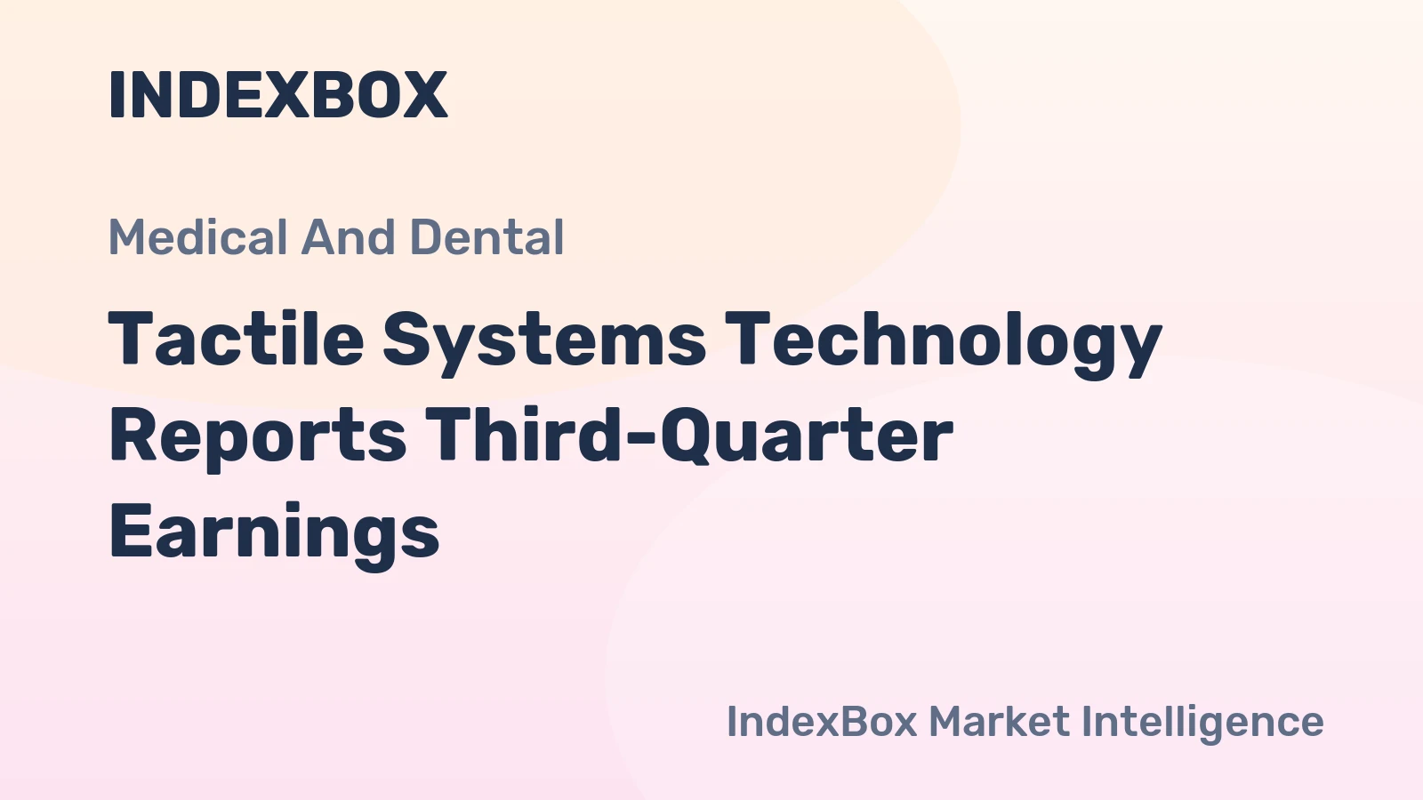 Tactile Systems Technology Reports Third-Quarter Earnings