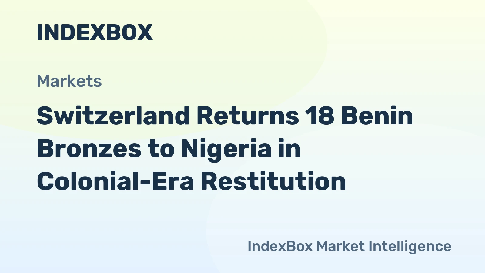 Switzerland Returns 18 Benin Bronzes to Nigeria in Colonial-Era Restitution