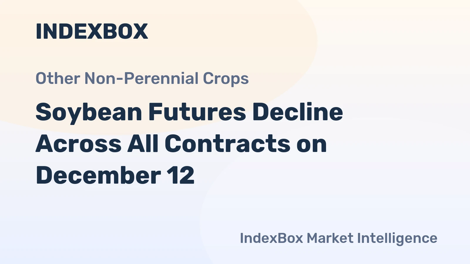 Soybean Futures Decline Across All Contracts on December 12