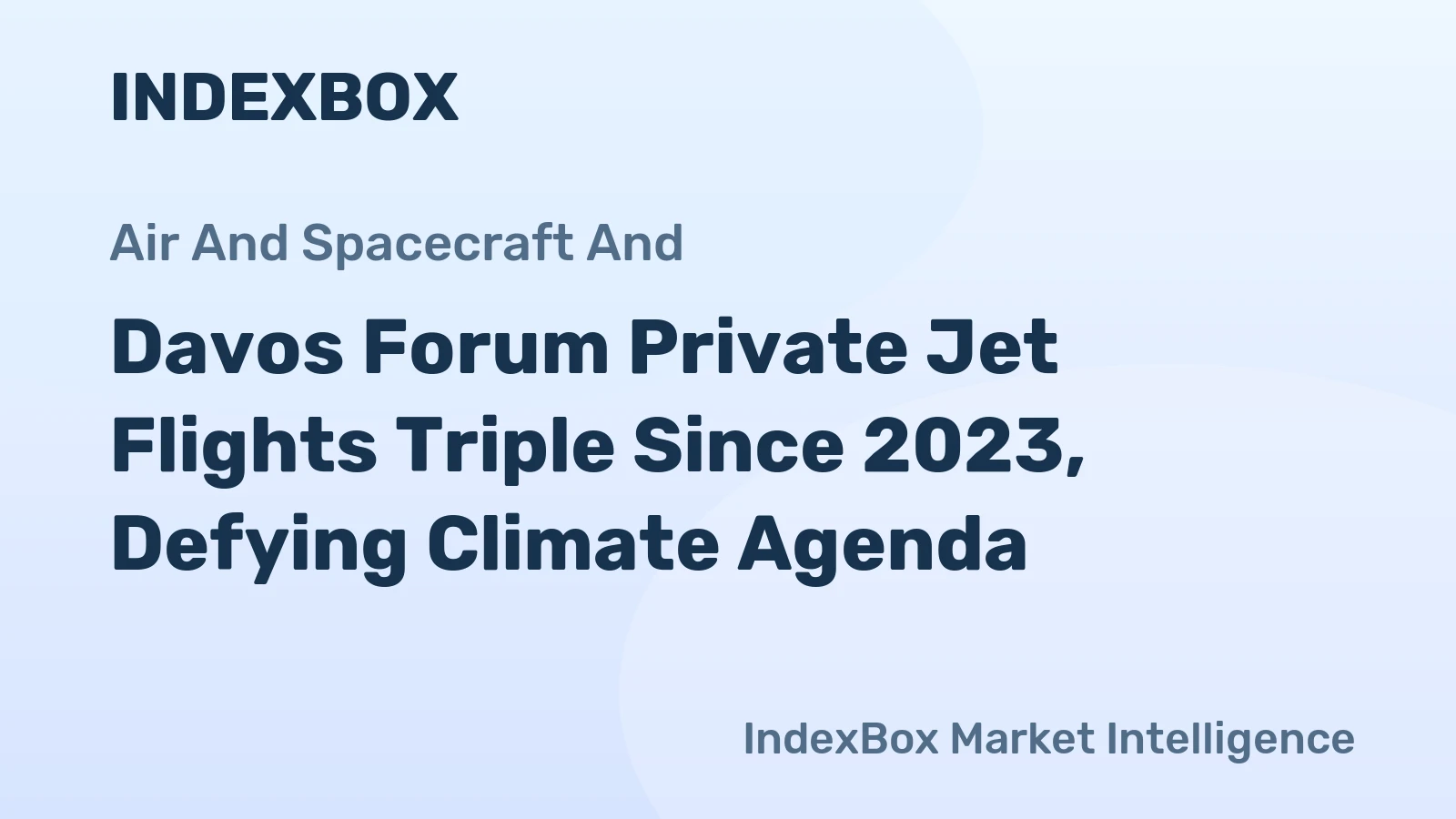 Davos Forum Private Jet Flights Triple Since 2023, Defying Climate Agenda