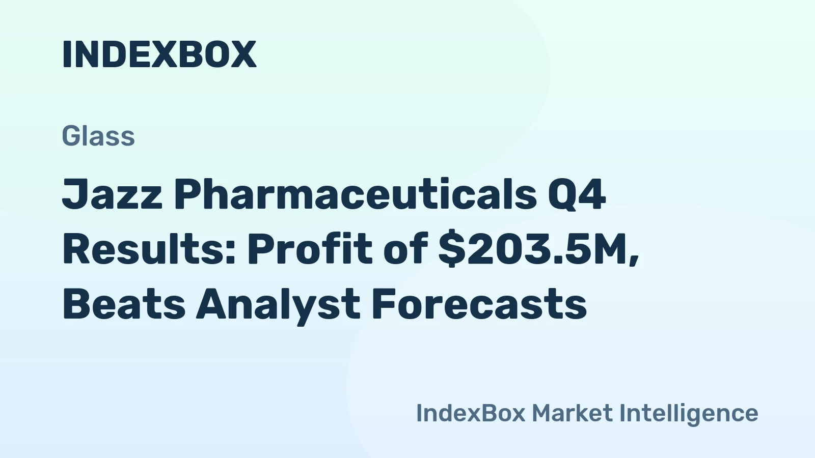 Jazz Pharmaceuticals Q4 Results: Profit of $203.5M, Beats Analyst Forecasts