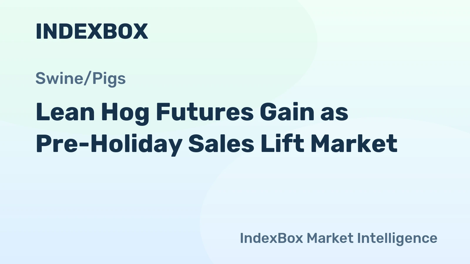 Lean Hog Futures Gain as Pre-Holiday Sales Lift Market