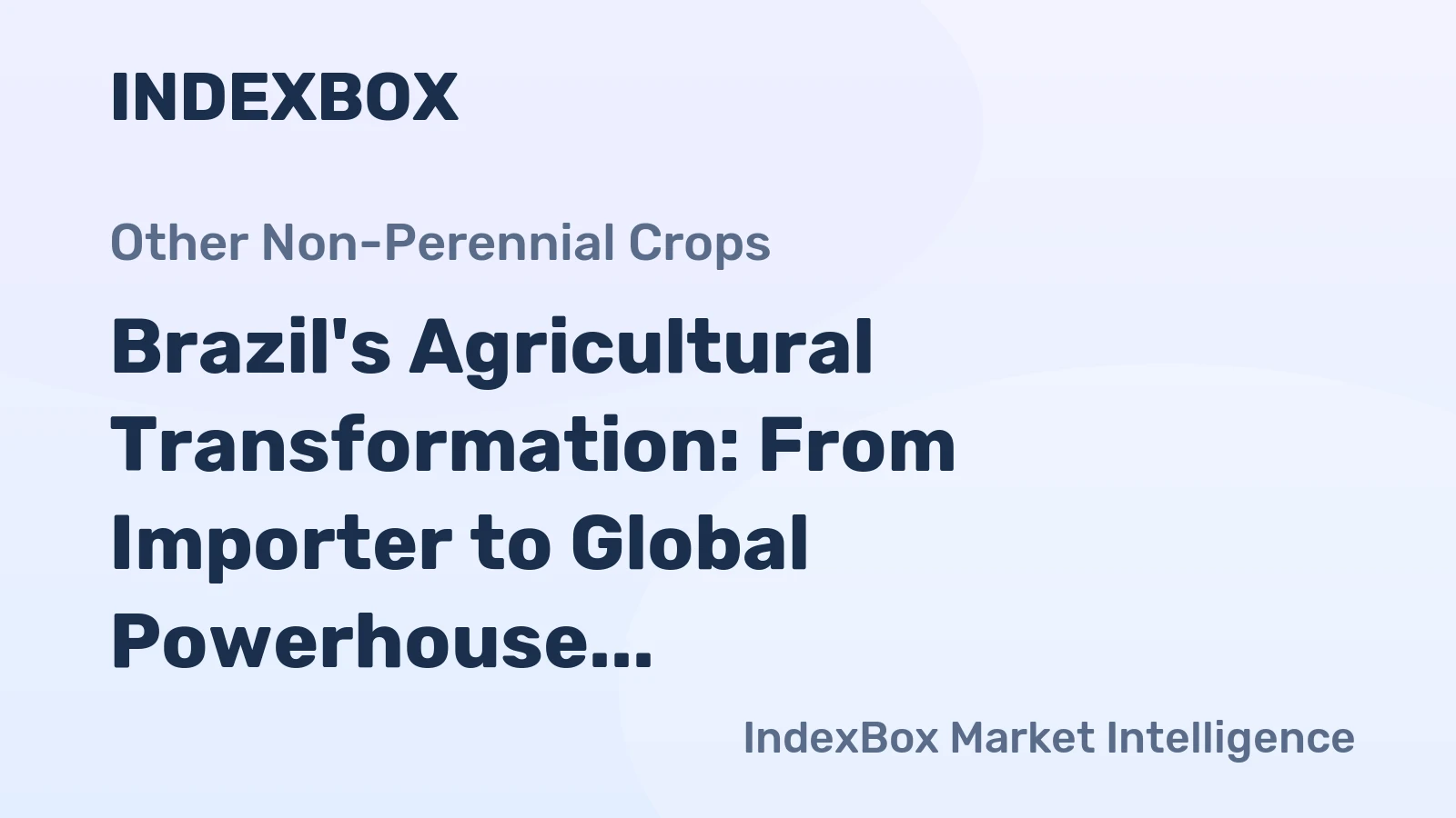 Brazil's Agricultural Transformation: From Importer to Global Powerhouse