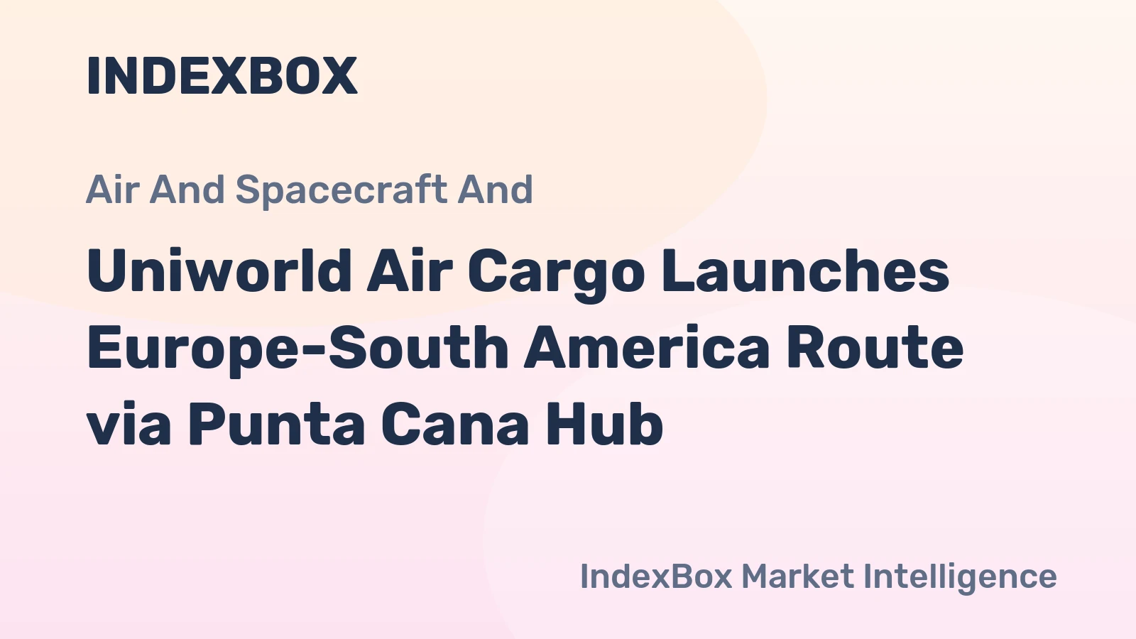 Uniworld Air Cargo Launches Europe-South America Route via Punta Cana Hub