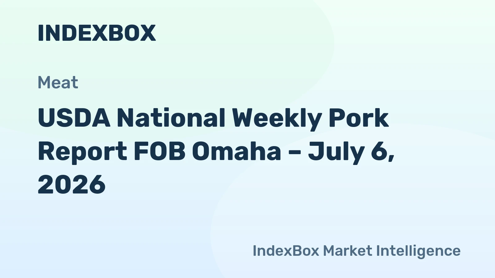 USDA National Weekly Pork Report FOB Omaha – July 6, 2026