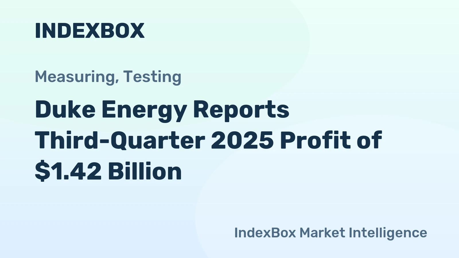 Duke Energy Reports Third-Quarter 2025 Profit of $1.42 Billion