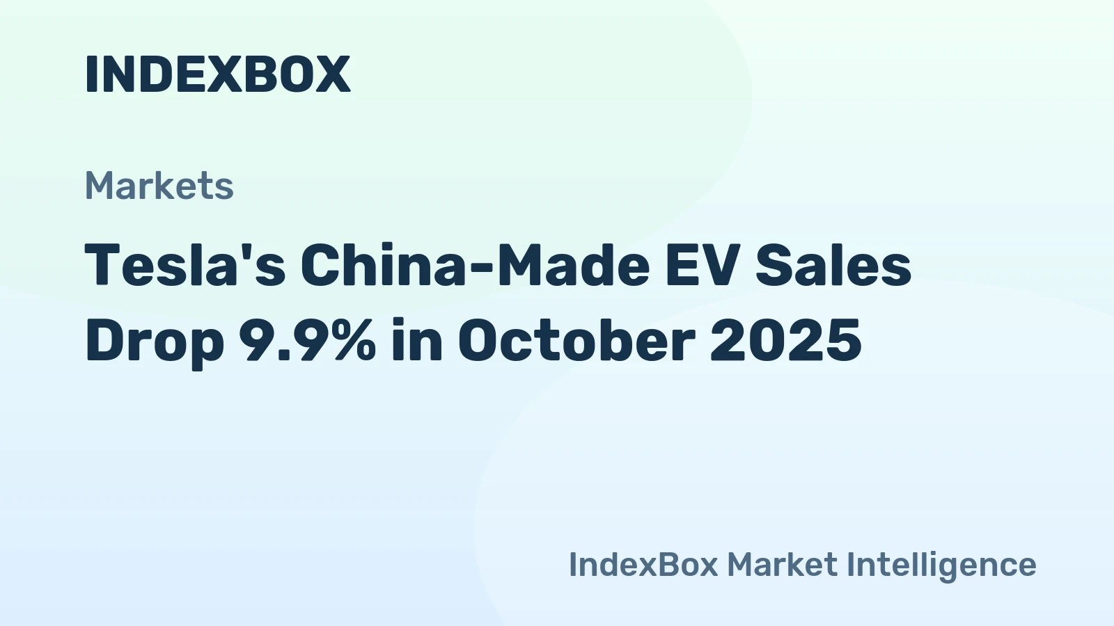 Tesla's China-Made EV Sales Drop 9.9% in October 2025