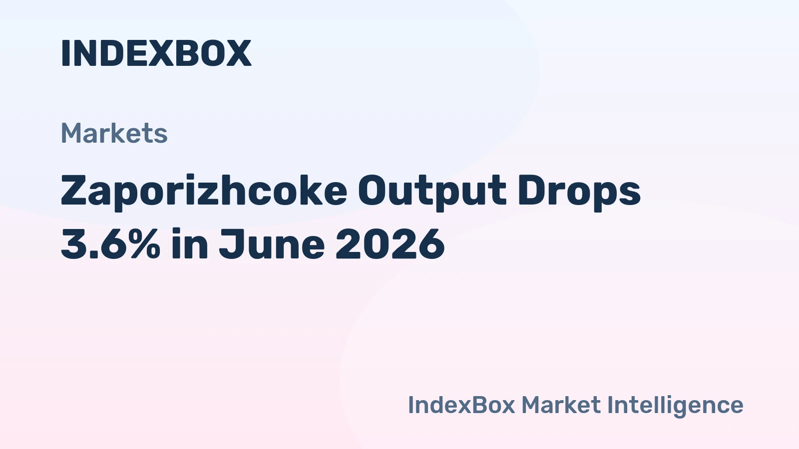 Zaporizhcoke Output Drops 3.6% in June 2026