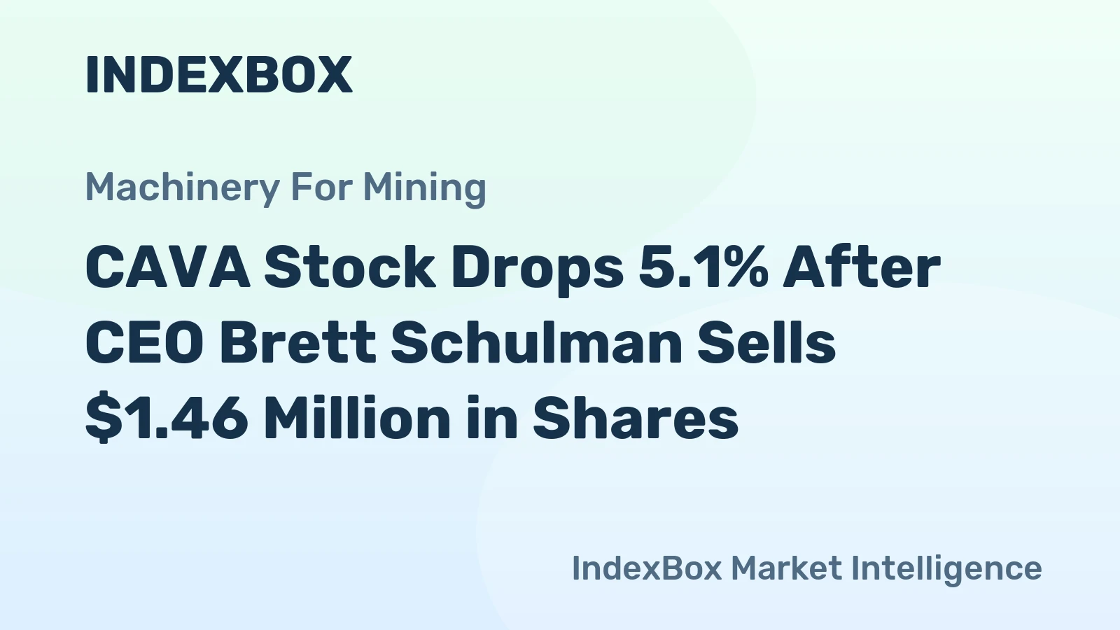 CAVA Stock Drops 5.1% After CEO Brett Schulman Sells $1.46 Million in Shares