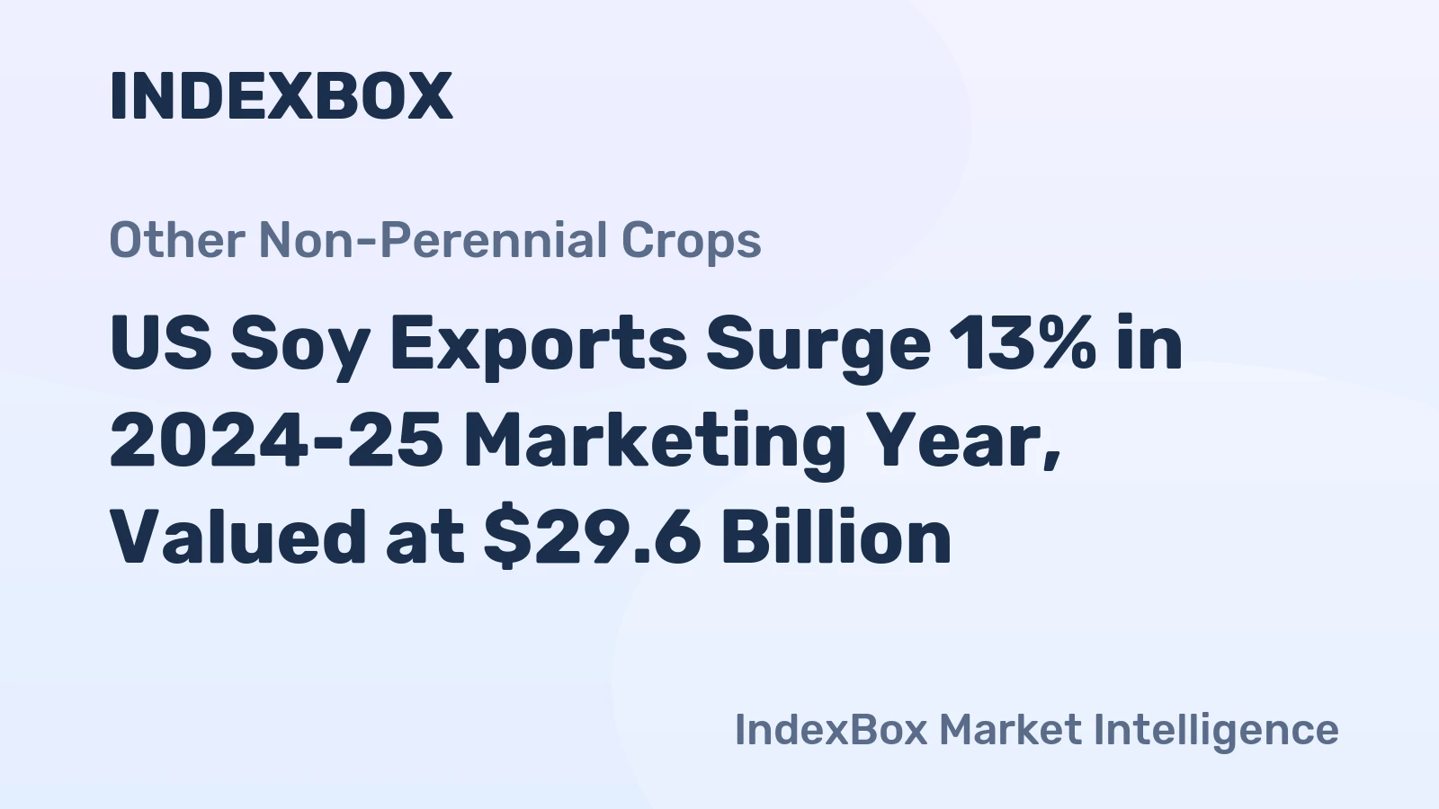 US Soy Exports Surge 13% in 2024-25 Marketing Year, Valued at $29.6 Billion