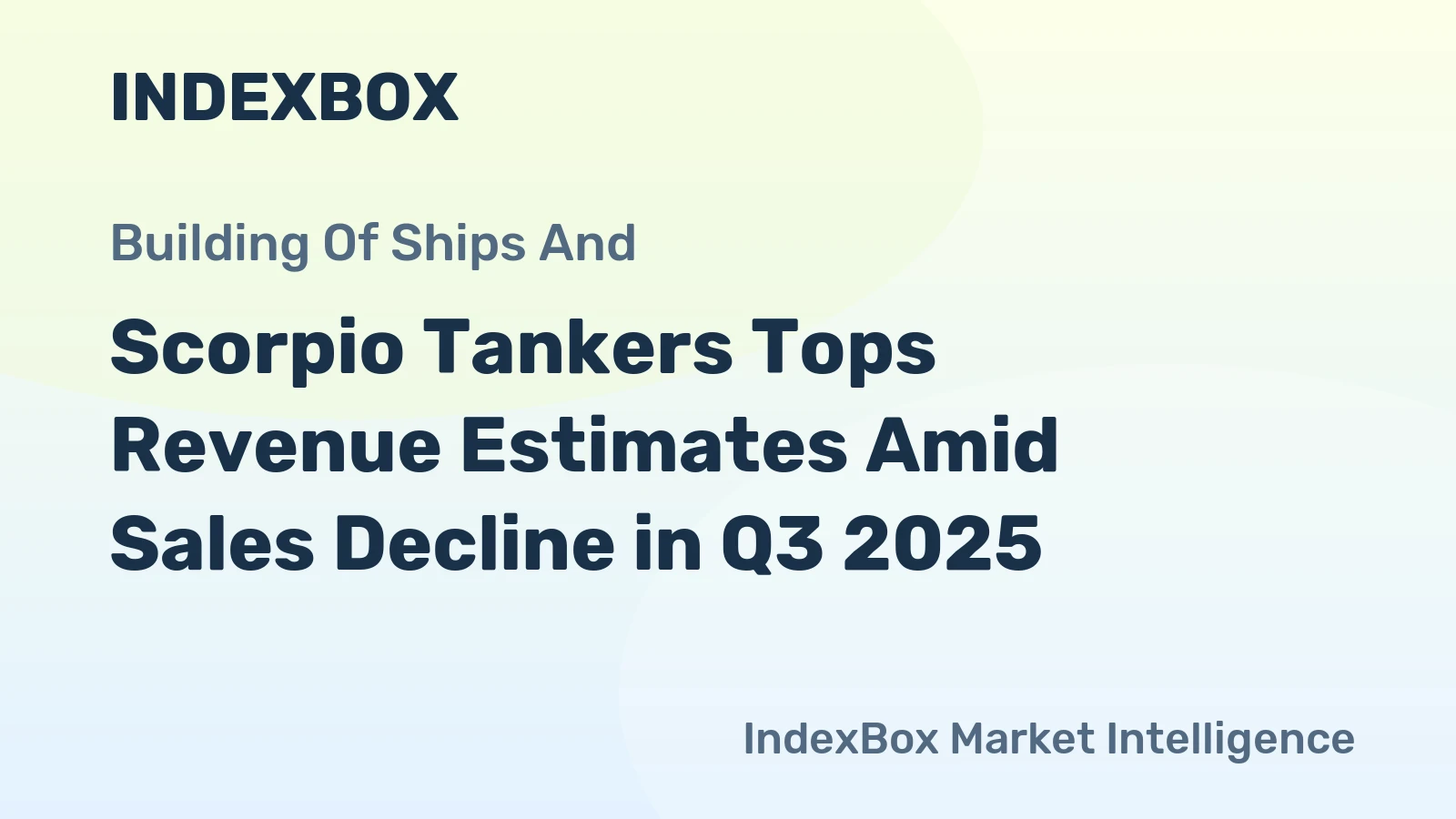 Scorpio Tankers Tops Revenue Estimates Amid Sales Decline in Q3 2025