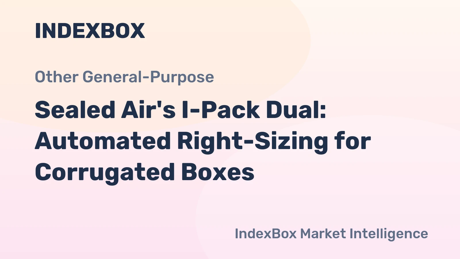 Sealed Air's I-Pack Dual: Automated Right-Sizing for Corrugated Boxes