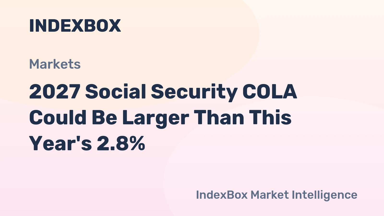 2027 Social Security COLA Could Be Larger Than This Year's 2.8%