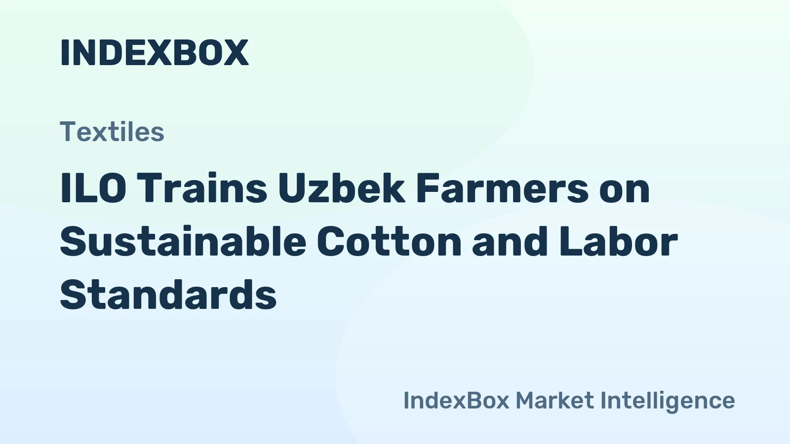 ILO Trains Uzbek Farmers on Sustainable Cotton and Labor Standards