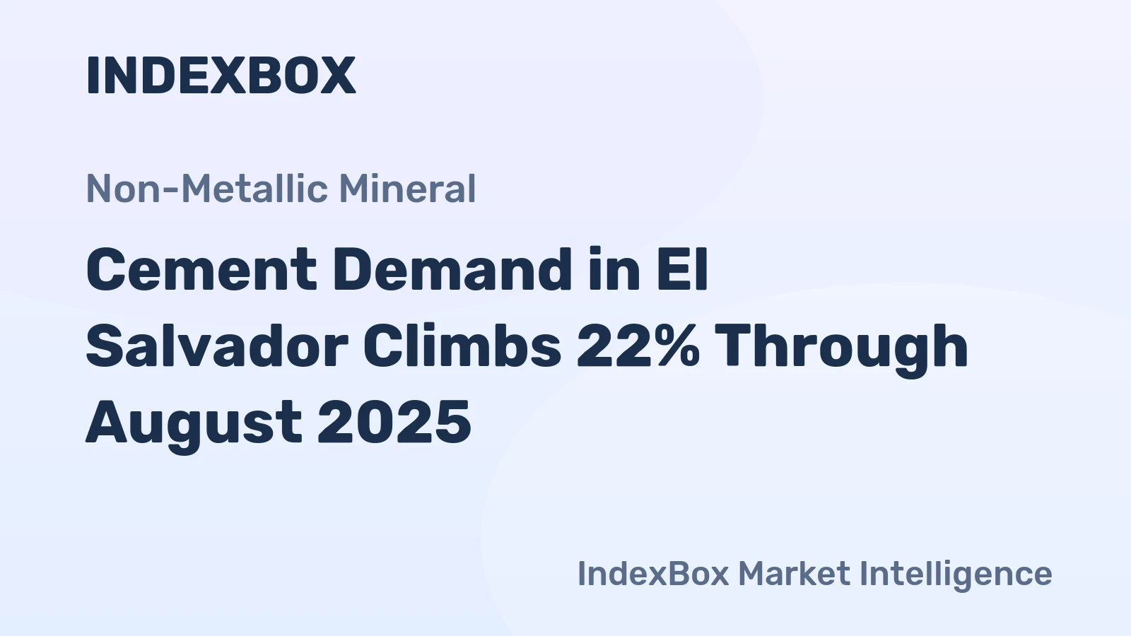 Cement Demand in El Salvador Climbs 22% Through August 2025