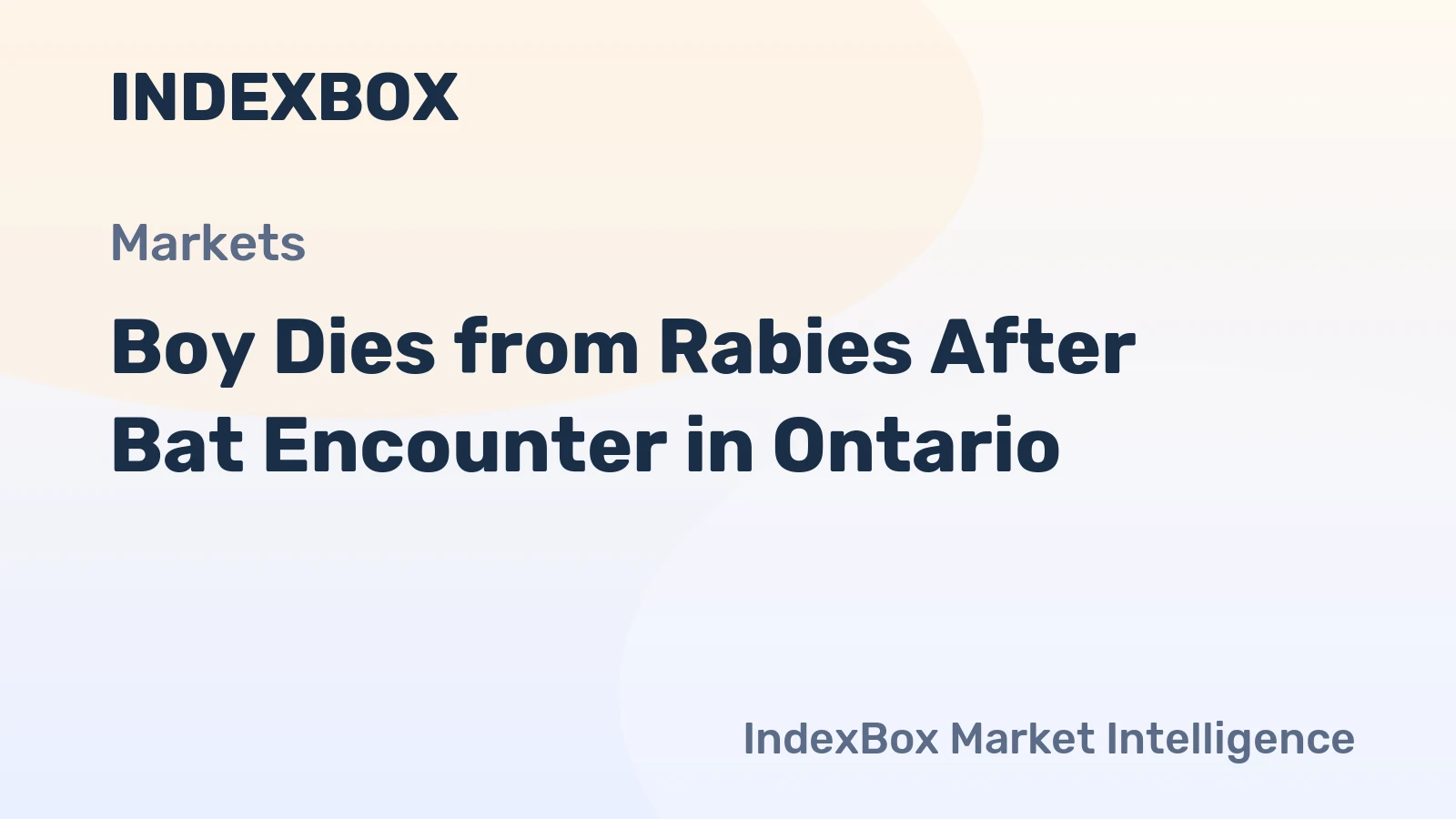 Boy Dies from Rabies After Bat Encounter in Ontario