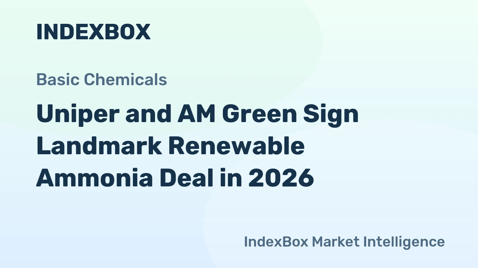 Uniper and AM Green Sign Landmark Renewable Ammonia Deal in 2026