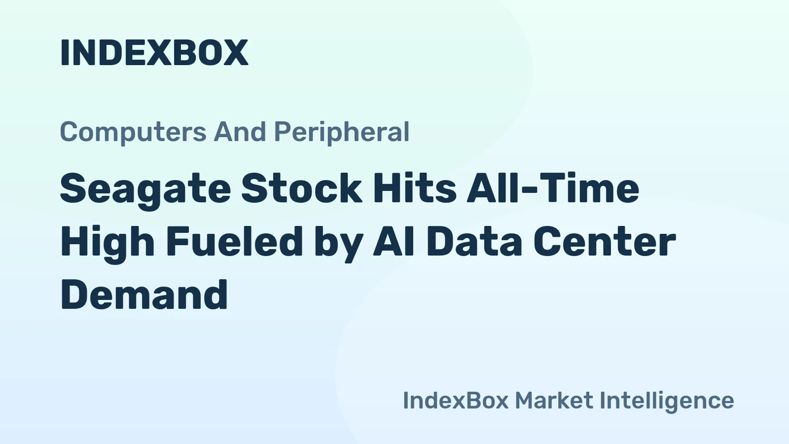 Seagate Stock Hits All-Time High Fueled by AI Data Center Demand