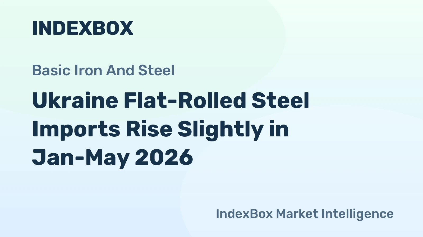 Ukraine Flat-Rolled Steel Imports Rise Slightly in Jan-May 2026