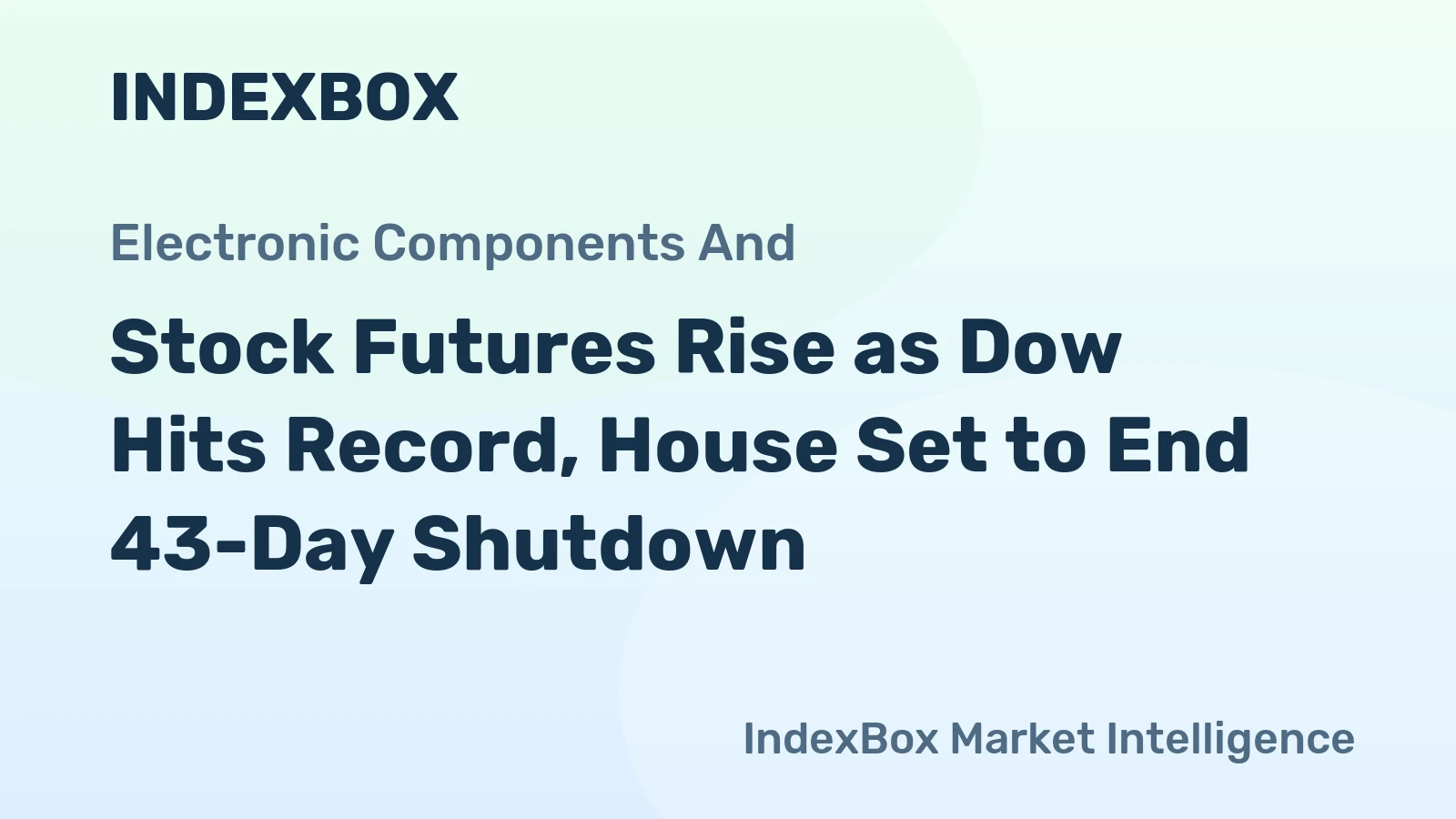 Stock Futures Rise as Dow Hits Record, House Set to End 43-Day Shutdown