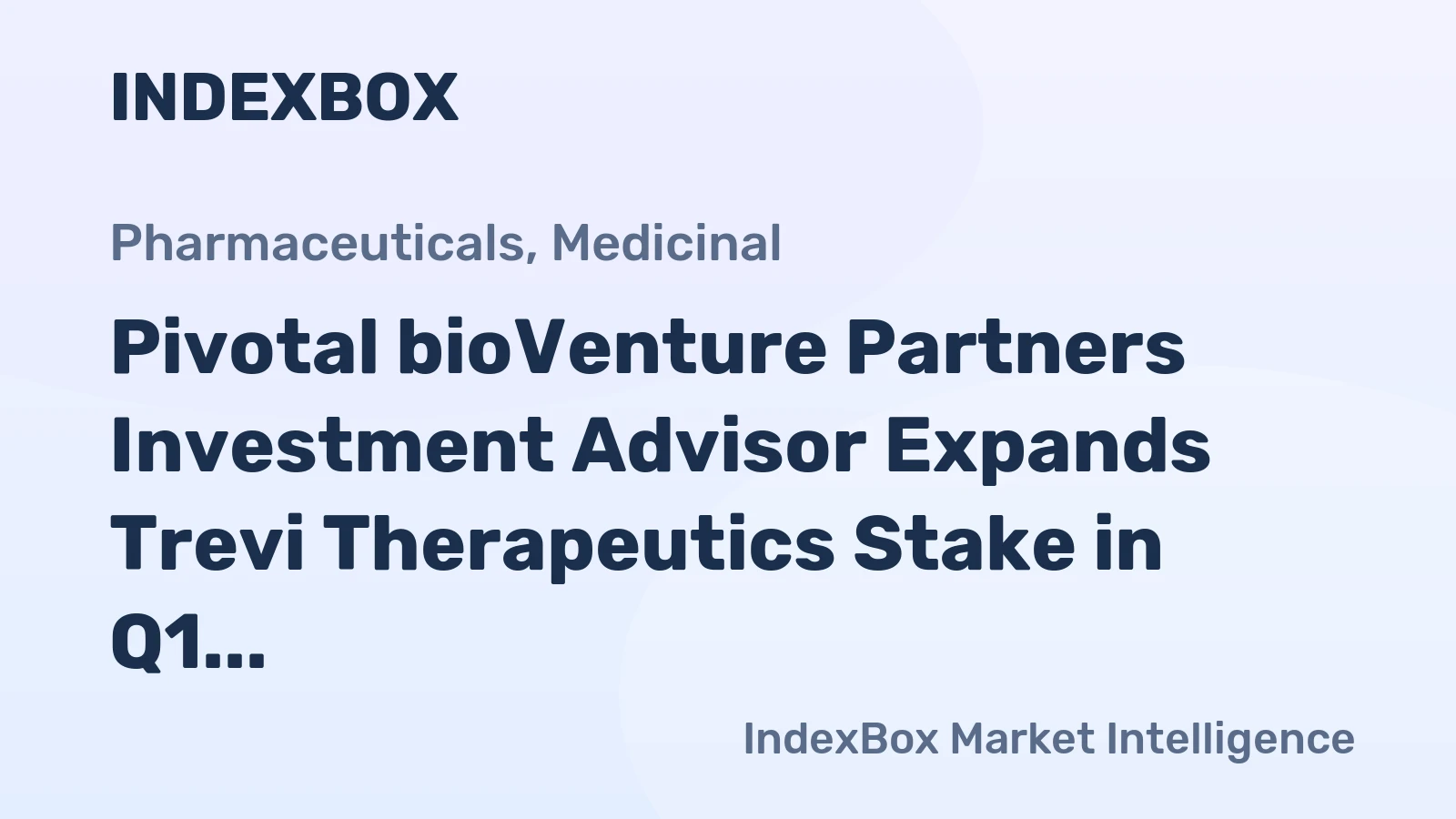Pivotal bioVenture Partners Investment Advisor Expands Trevi Therapeutics Stake in Q1 2026