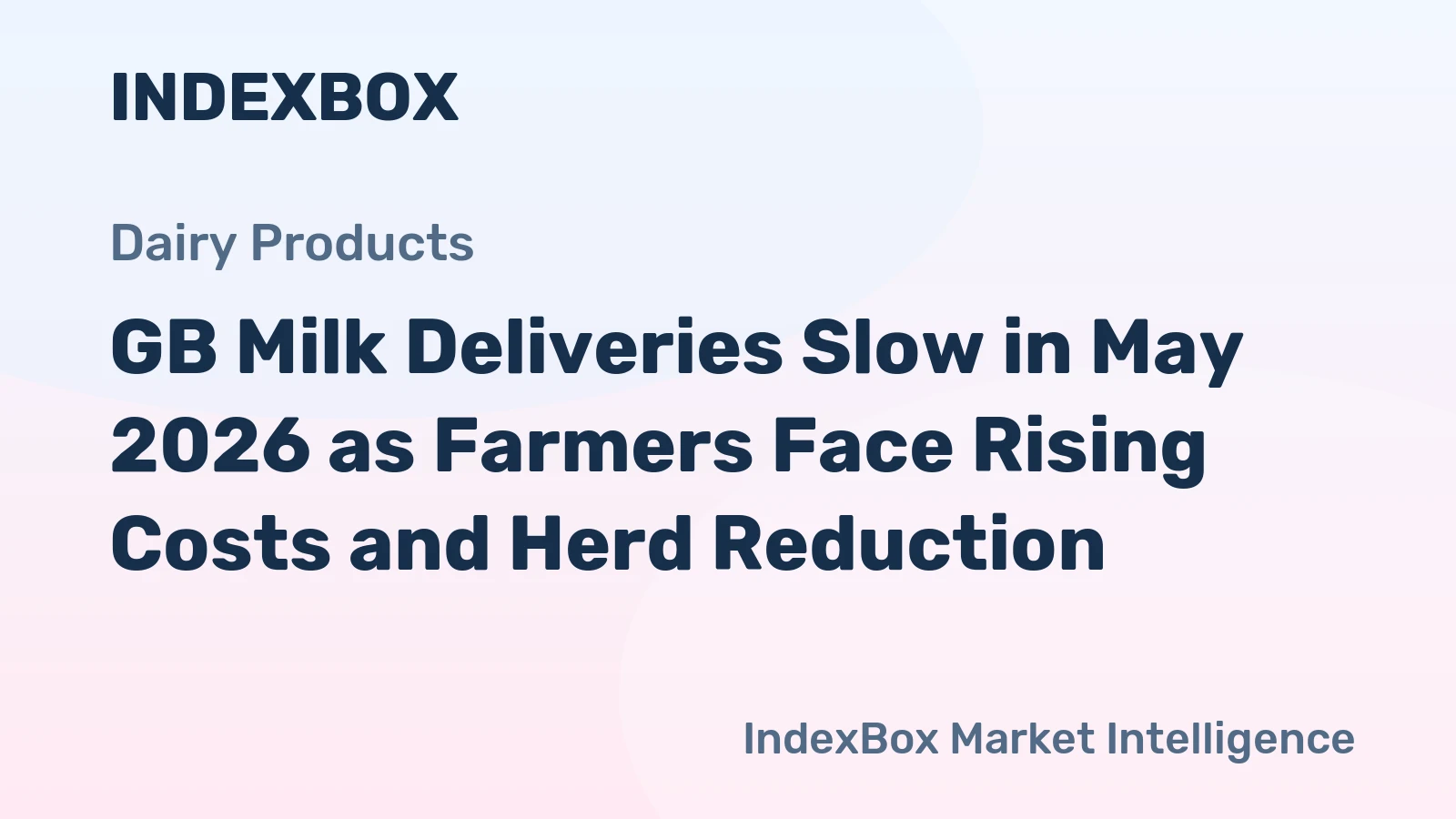 GB Milk Deliveries Slow in May 2026 as Farmers Face Rising Costs and Herd Reduction
