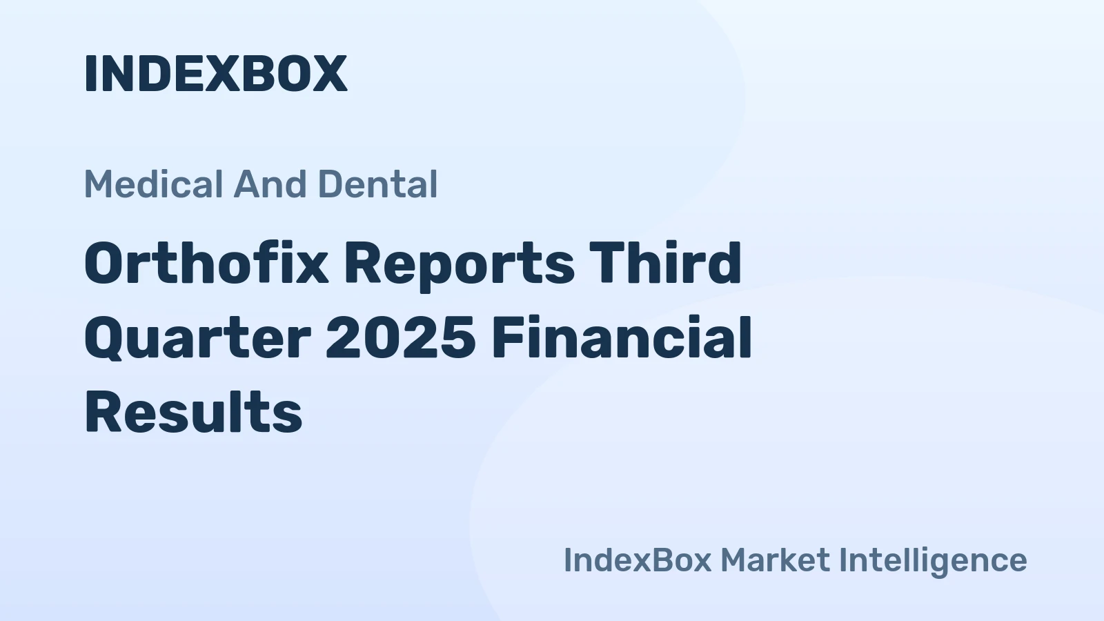 Orthofix Reports Third Quarter 2025 Financial Results