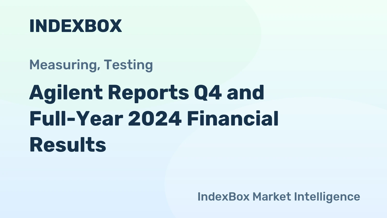 Agilent Reports Q4 and Full-Year 2024 Financial Results