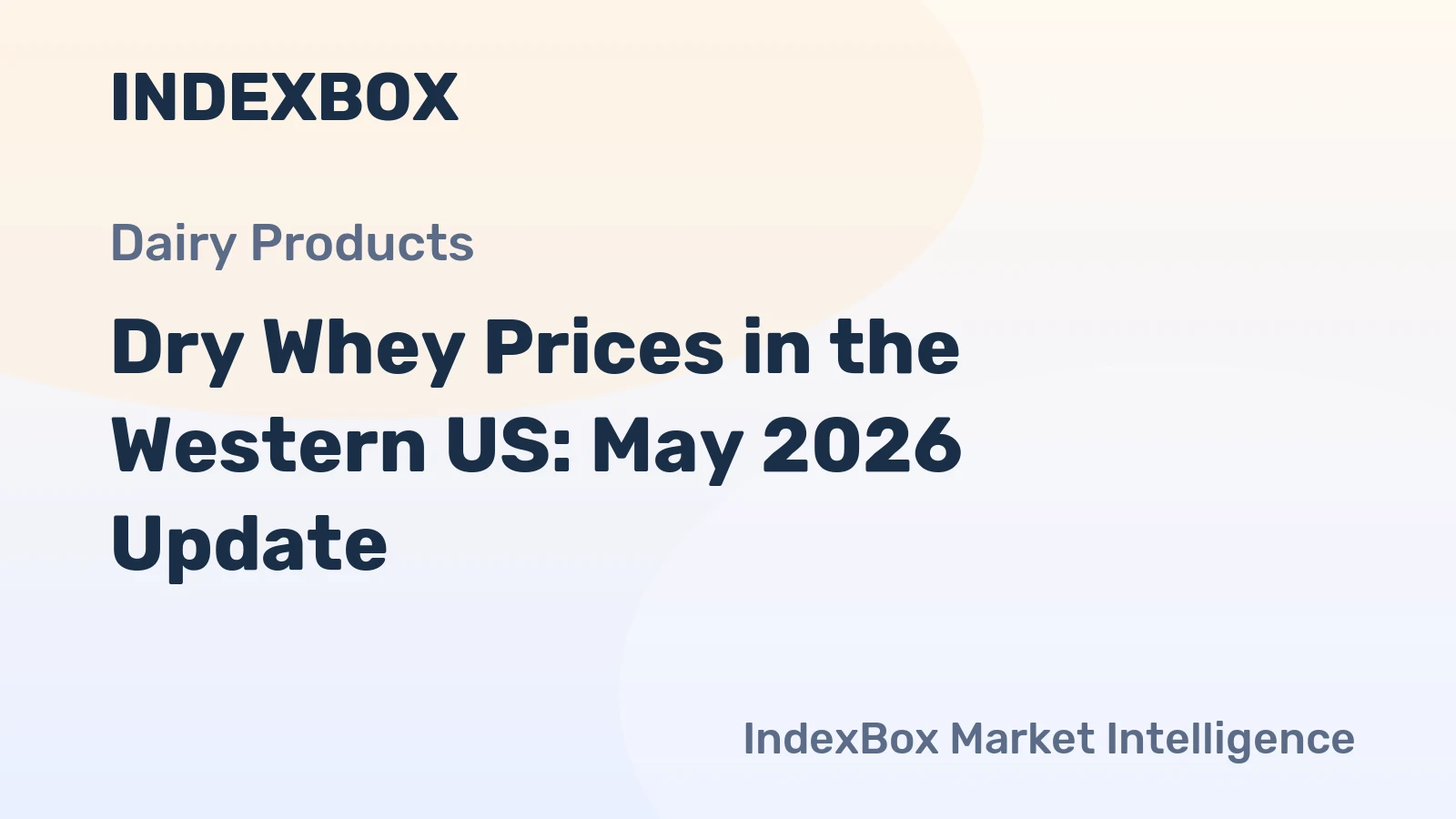 Dry Whey Prices in the Western US: May 2026 Update