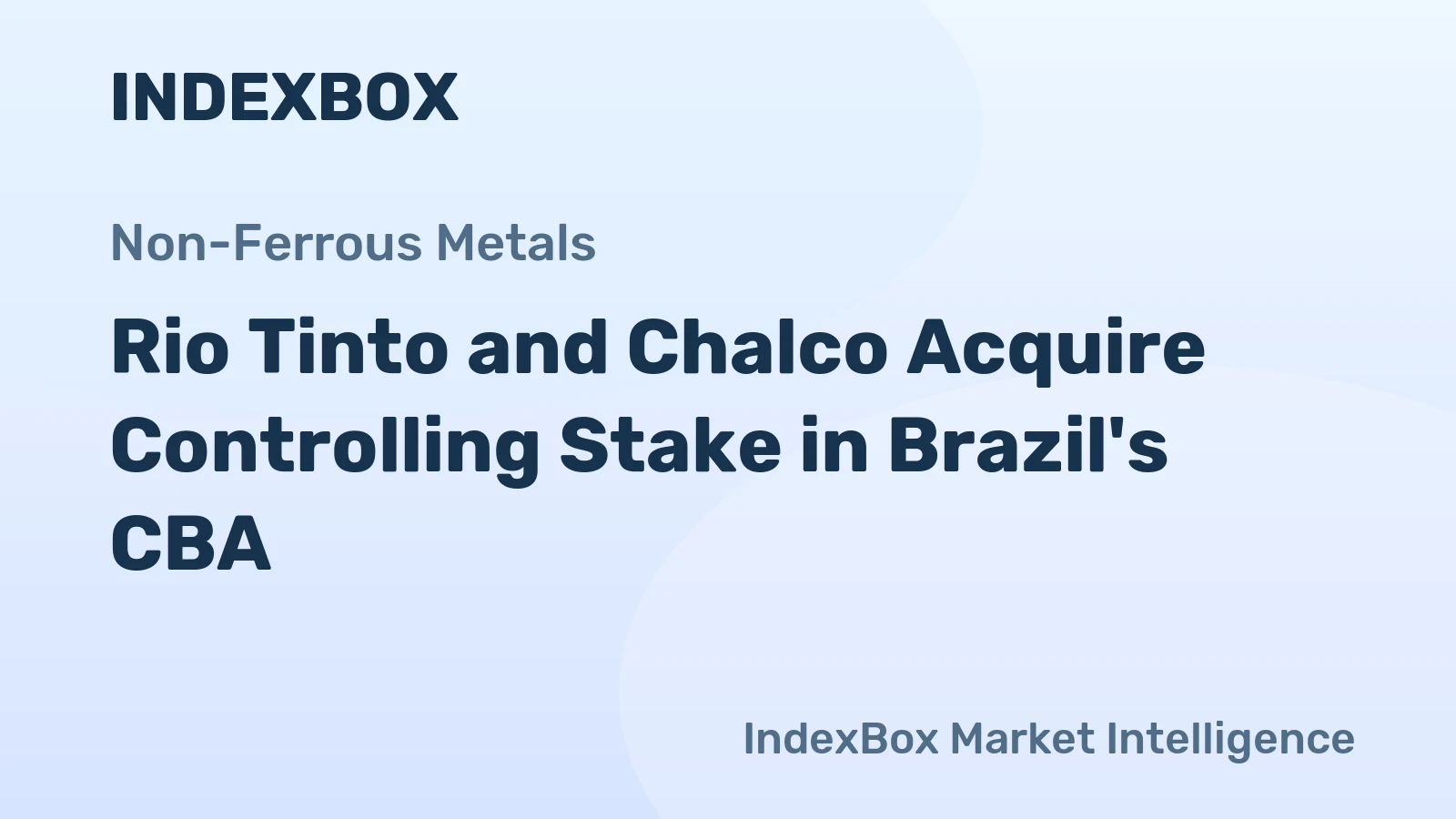 Rio Tinto and Chalco Acquire Controlling Stake in Brazil's CBA