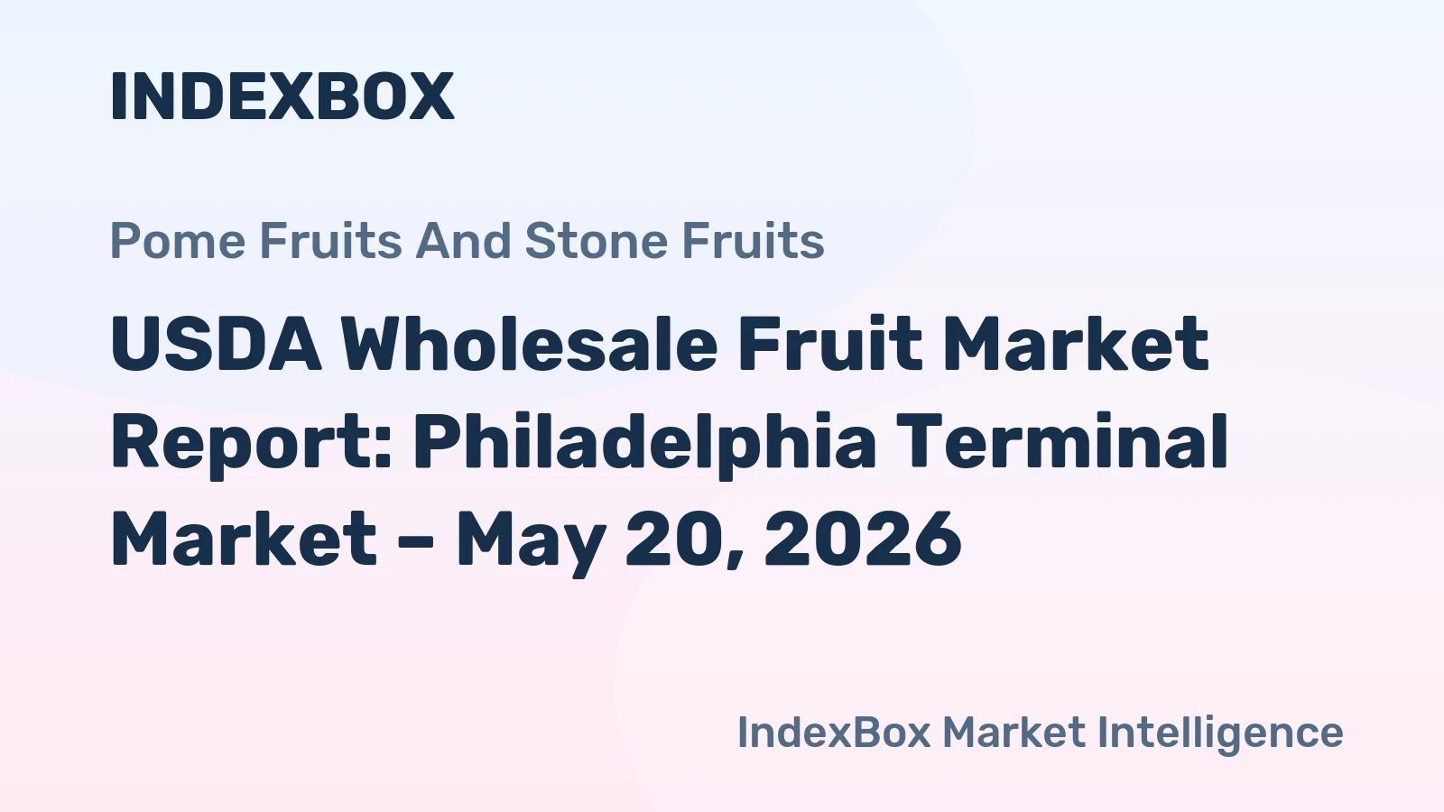 USDA Wholesale Fruit Market Report: Philadelphia Terminal Market – May 20, 2026