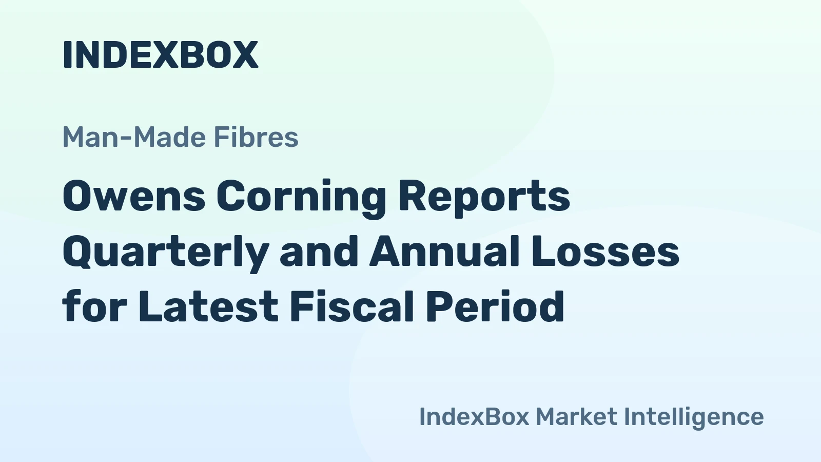Owens Corning Reports Quarterly and Annual Losses for Latest Fiscal Period