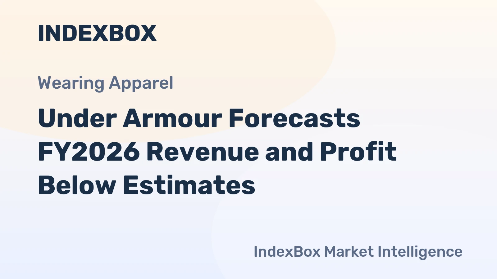 Under Armour Forecasts FY2026 Revenue and Profit Below Estimates