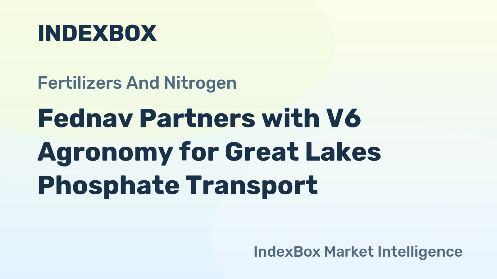 Fednav Partners with V6 Agronomy for Great Lakes Phosphate Transport